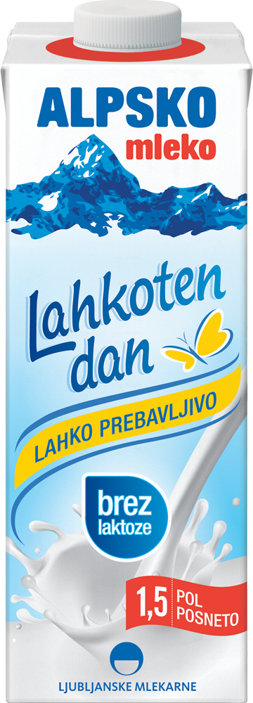 Алпско млеко без лактоза 1,5% мм 1 л